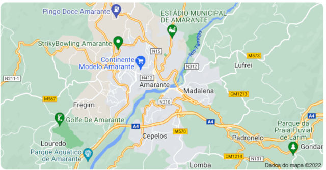 Mapas de Amarante Porto Portugal portal Top de Portugal © Top de Portugal